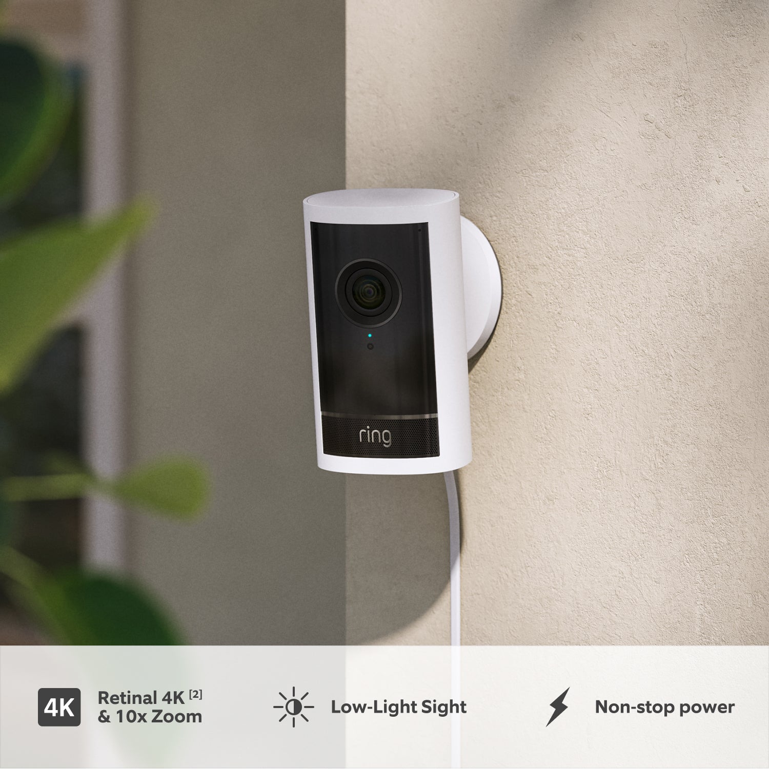 2-Pack Outdoor Camera Pro | Plug-In Outdoor Security Camera. – Ring