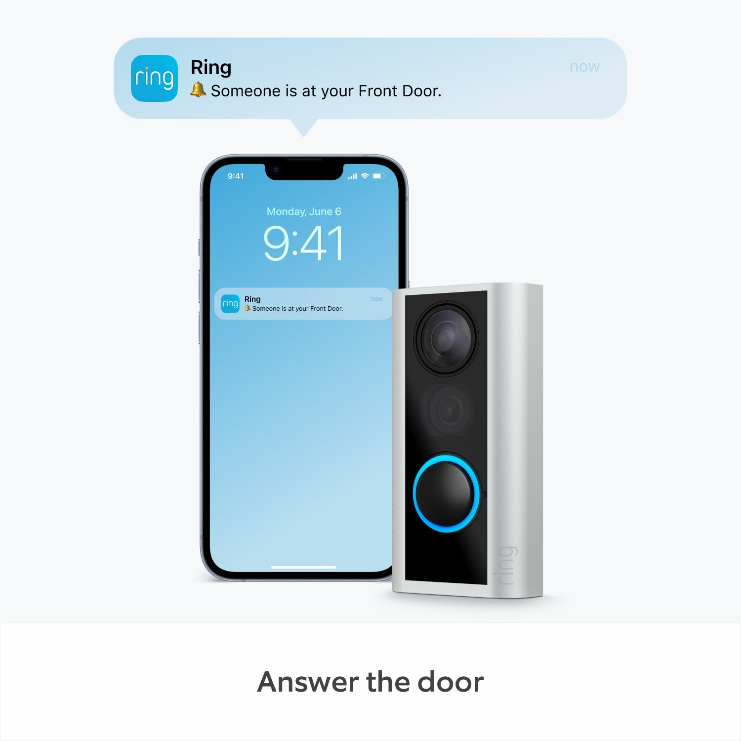 Ring Peephole Camera (54-75mm) + Chime (Door View Cam + Chime (2nd Gen